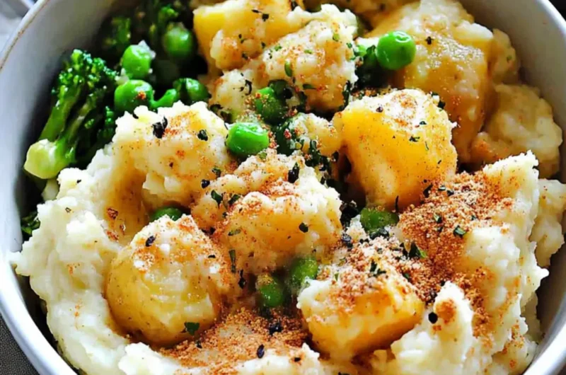 Ultimate Vegan Mashed Potato Bowls with Crispy Tofu Nuggets