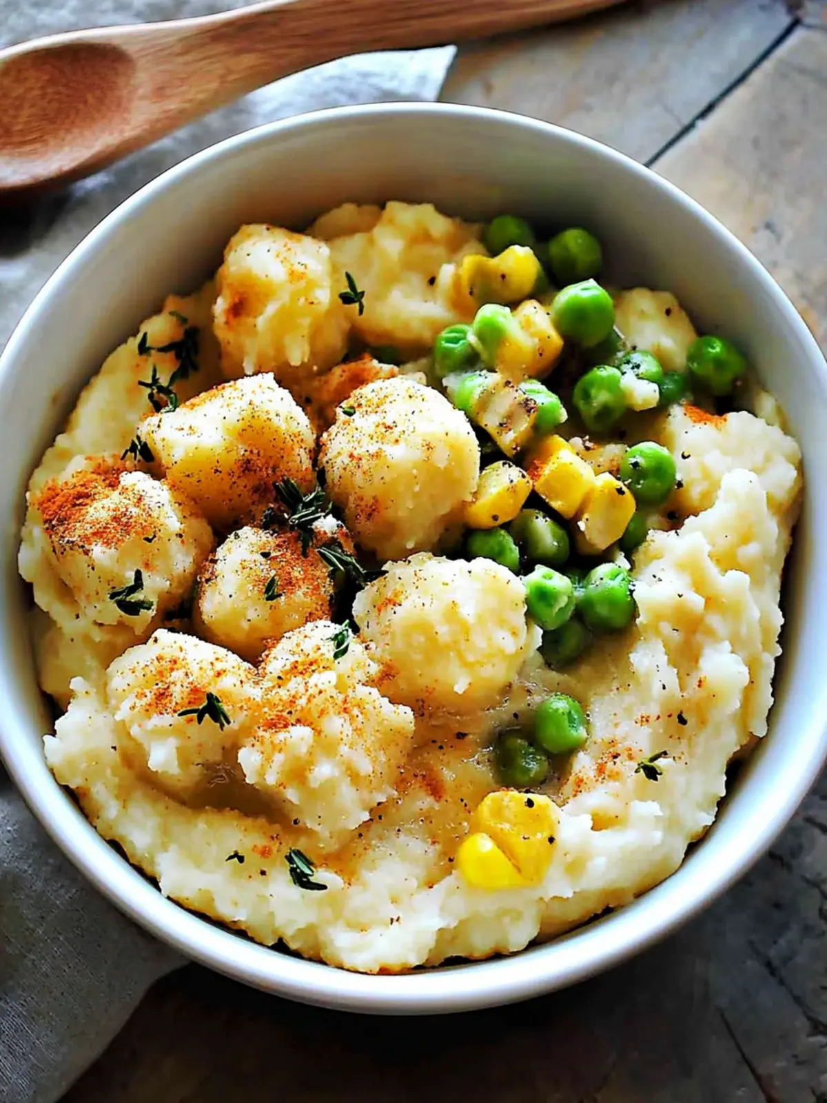 Ultimate Vegan Mashed Potato Bowls with Crispy Tofu Nuggets