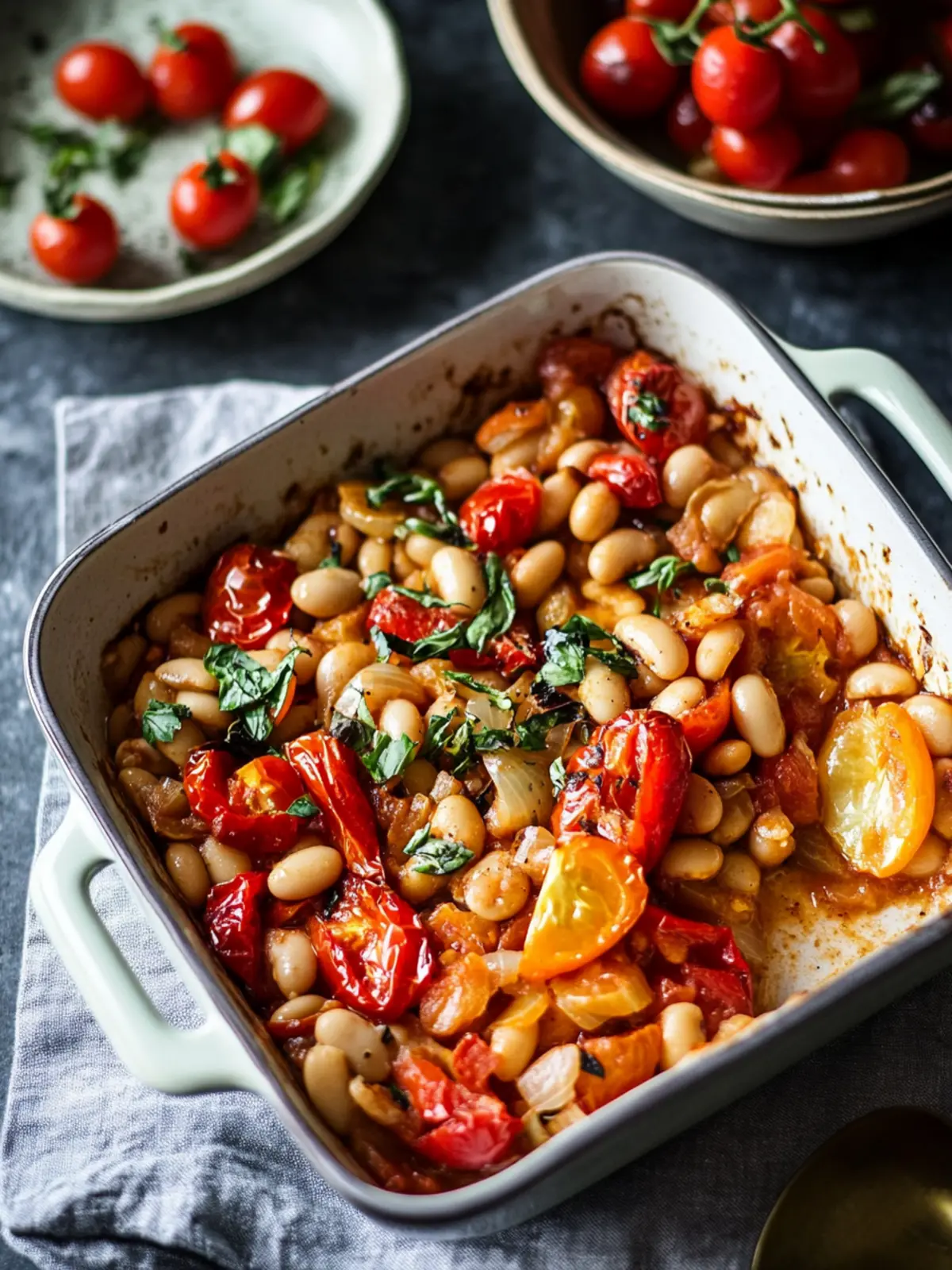 Irresistible Roast Pepper, Tomato & Caramelised Onion Bake