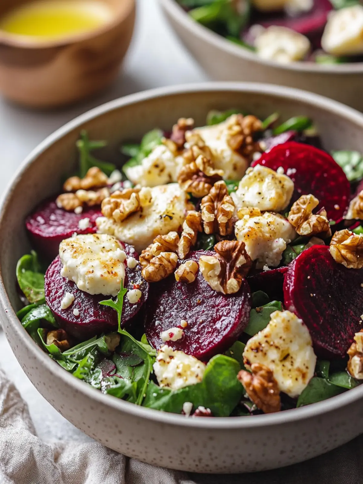 Ultimate Warm Roasted Beet & Goat Cheese Salad with Walnuts