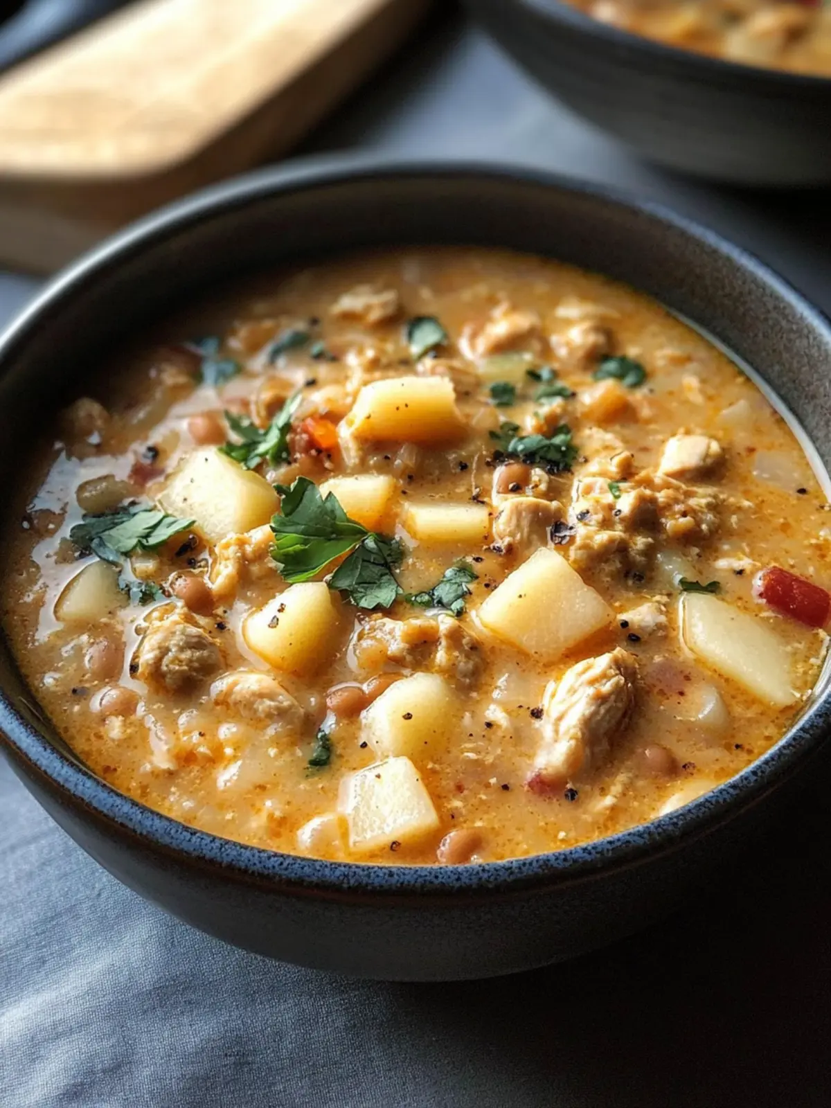 Irresistible White Cheddar Apple Chicken Chili Recipe