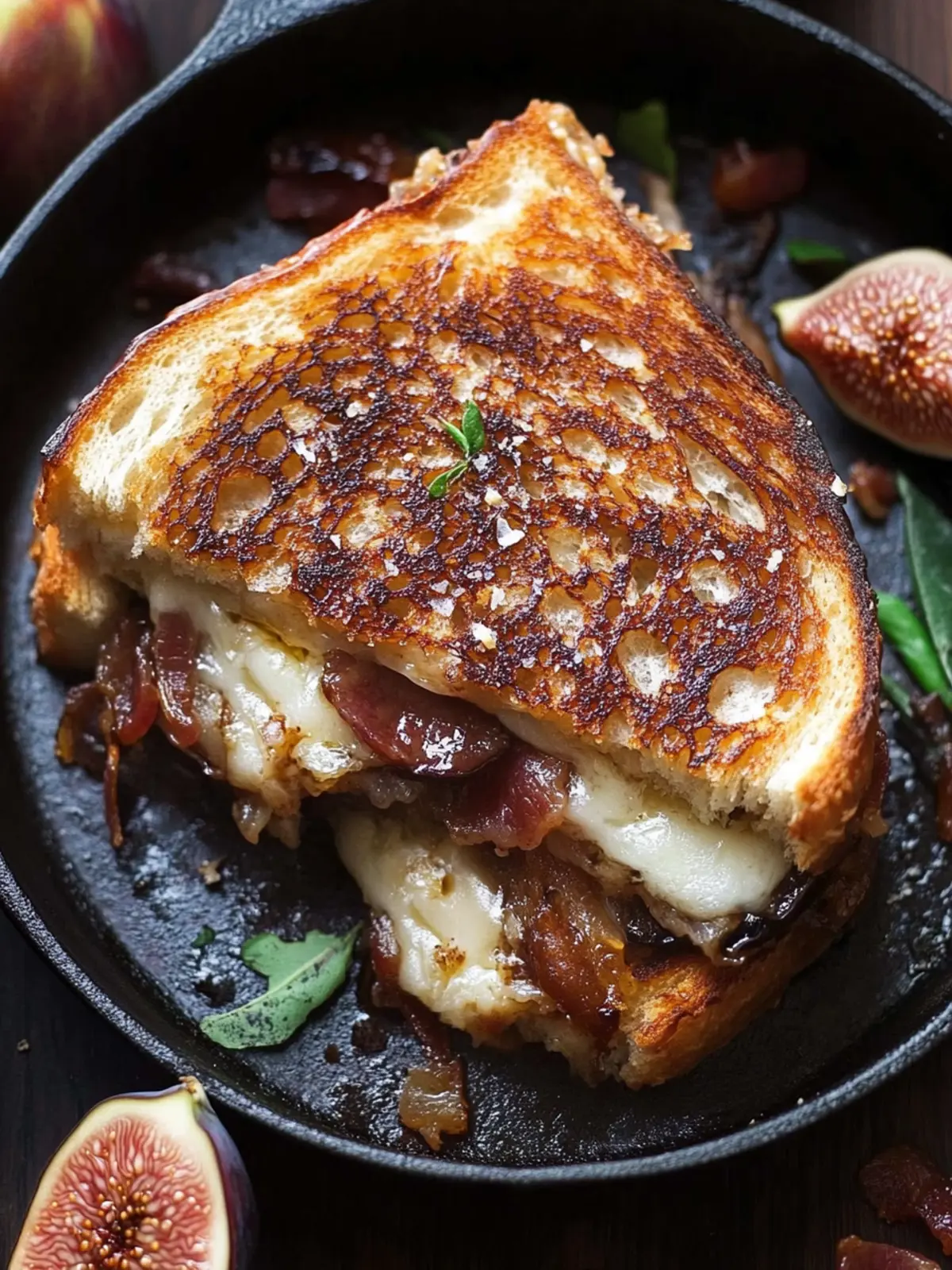 Irresistible Fig, Bacon & Caramelized Onion Grilled Cheese