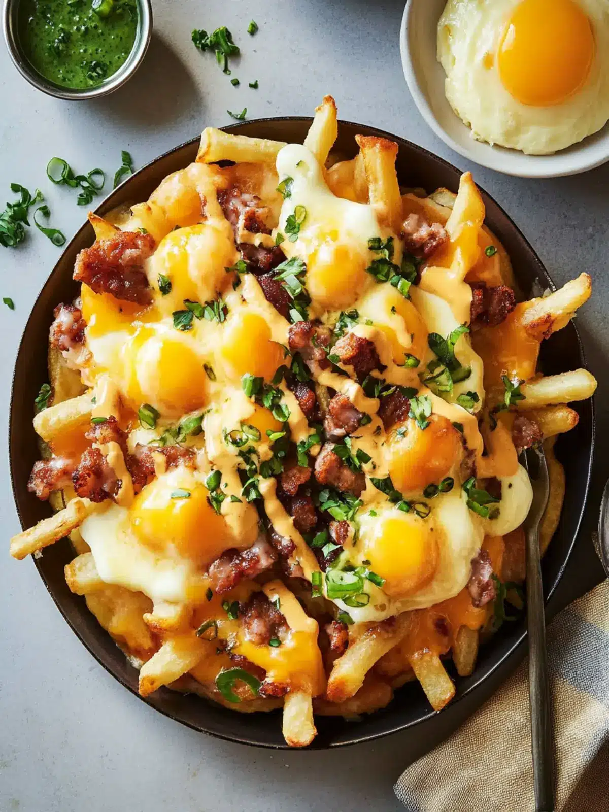 Irresistible Breakfast Poutine with Hollandaise Sauce