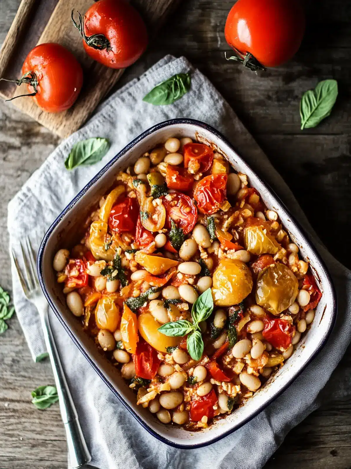 Irresistible Roast Pepper, Tomato & Caramelised Onion Bake
