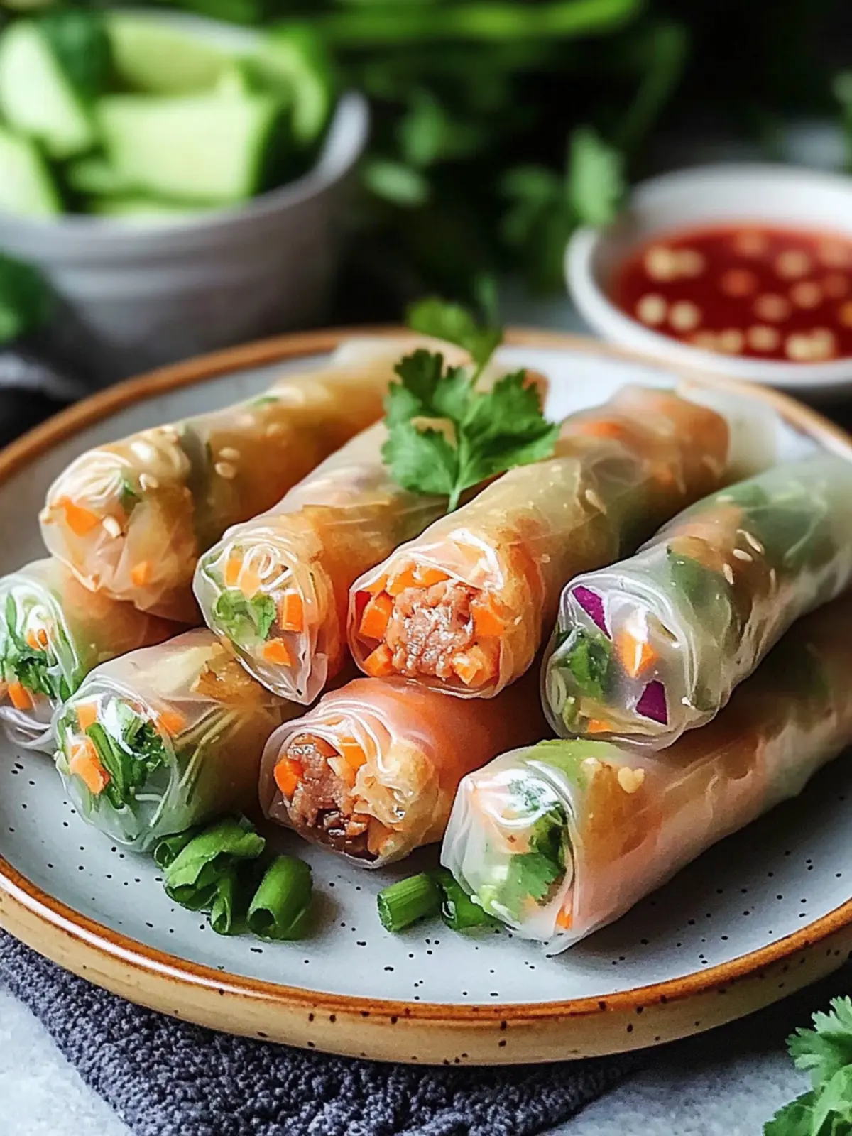 Irresistible Crispy Vietnamese Pork & Veggie Spring Rolls