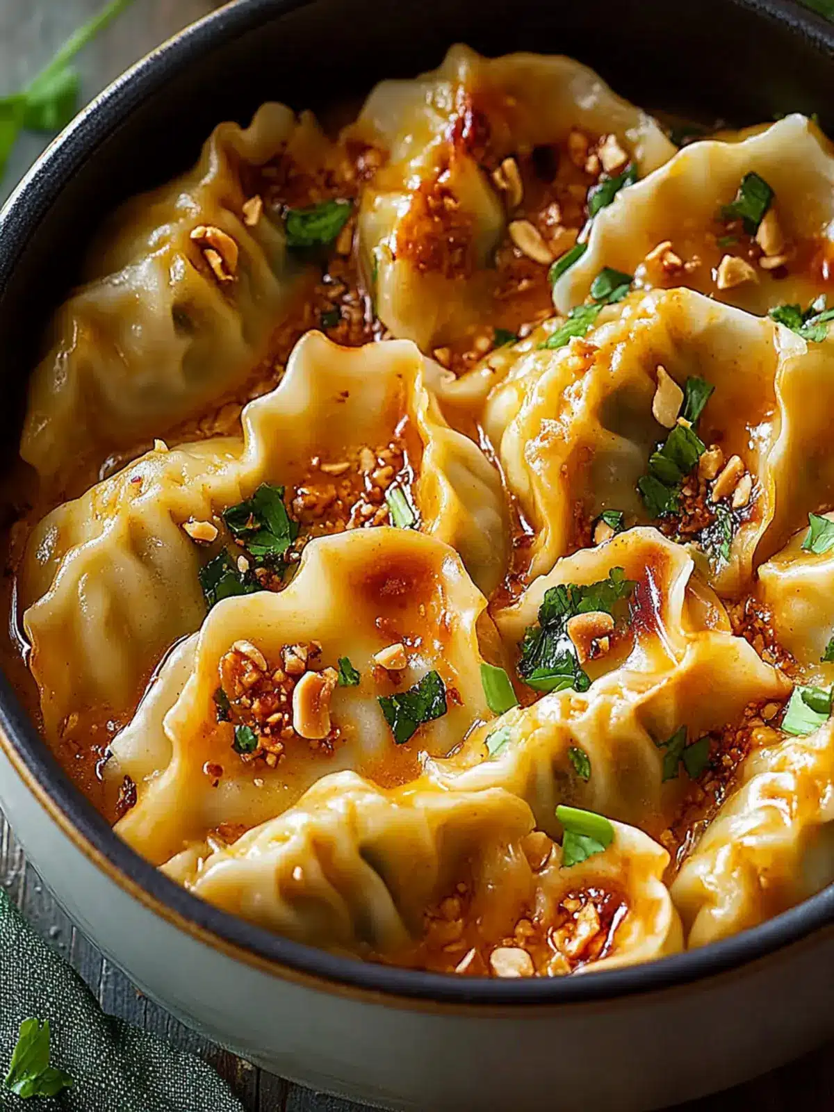 Baked Potstickers with Thai Curry Sauce: An Irresistible Comfort