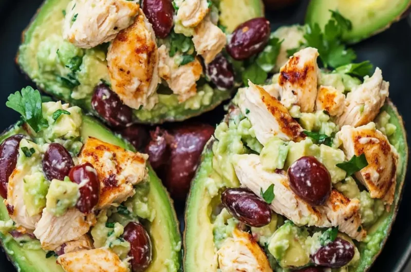 Delicious Stuffed Avocado Chicken Salad Ready in 15 Minutes