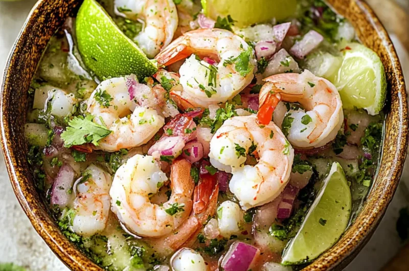 Irresistible Mexican Style Shrimp Ceviche (Aguachile) Recipe
