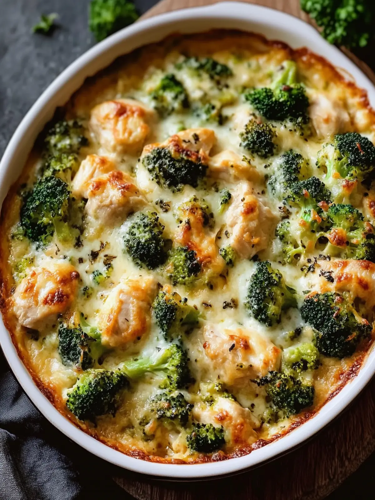 Irresistible Low-Carb Creamy Tuscan Chicken Broccoli Casserole