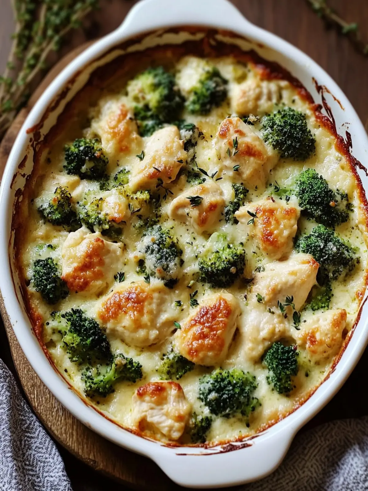 Irresistible Low-Carb Creamy Tuscan Chicken Broccoli Bake